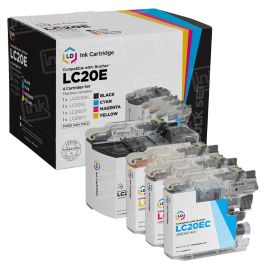 Affordable 4-Cartridge Set For Brother LC20E Ink - InkCartridges