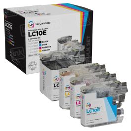 Affordable 4-Cartridge Set For Brother LC10E Ink - InkCartridges