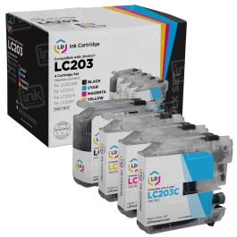 Affordable 4-Cartridge Set For Brother LC203 Ink - InkCartridges